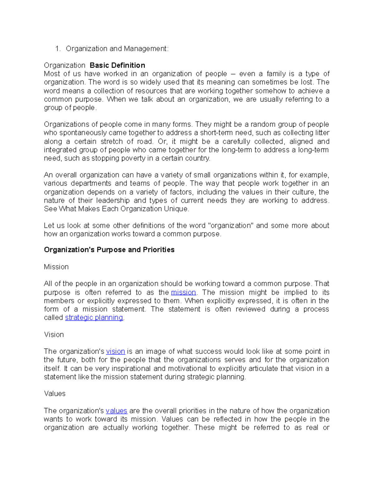 Organization AND Management - Organization and Management: Organization ...