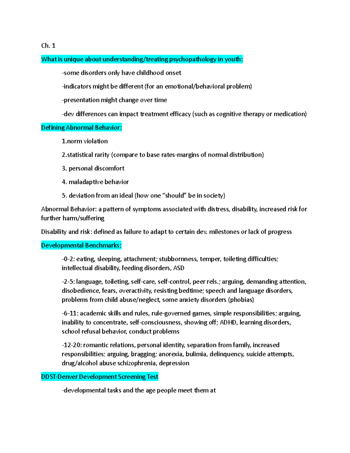 412 Study - textbook summary - Ch. 1 What is unique about understanding ...