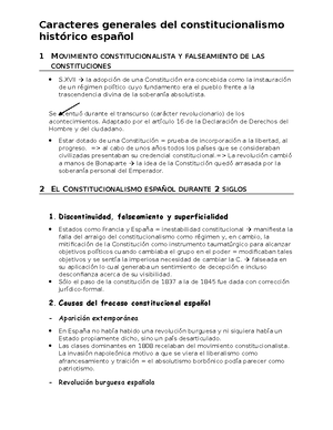 Tema 2- Inicio del Regimen constitucional español - Constitucional ...