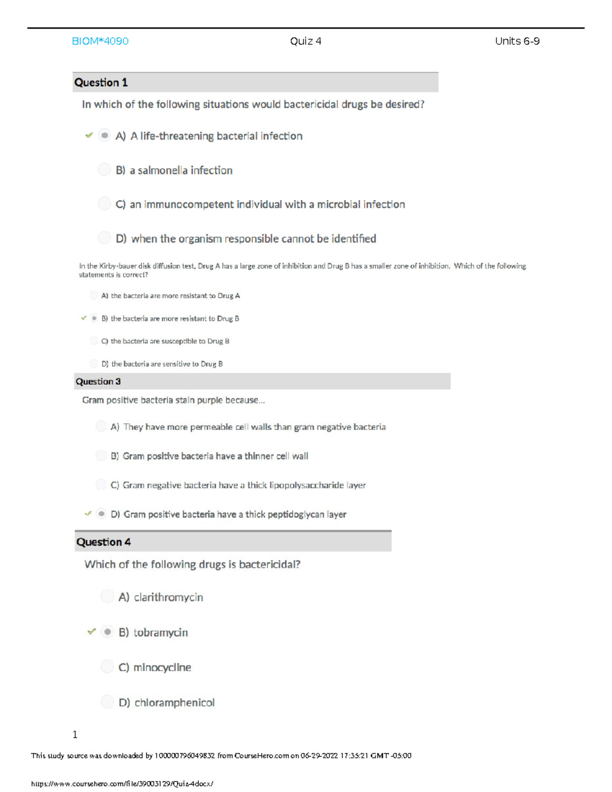 Quiz 4 - Quiz 4 - Quiz 4 Units Question 1 In which of the following ...