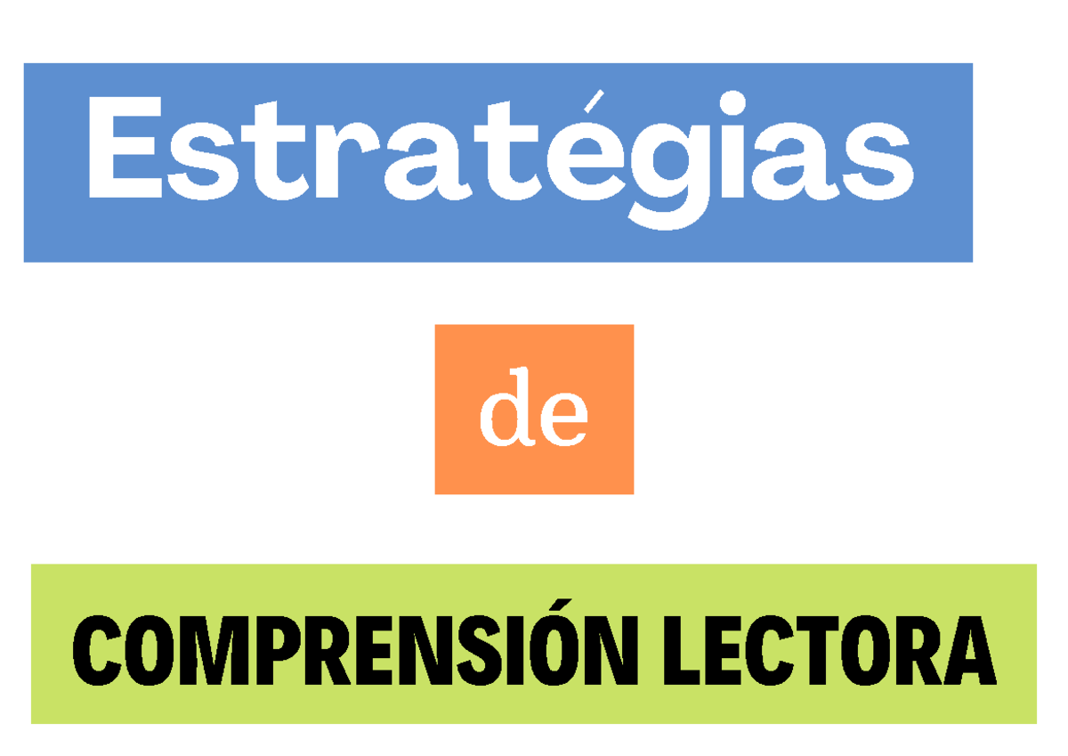 Estratégias de comprensión lectora (panel) - COMPRENSIÓN LECTORA ...