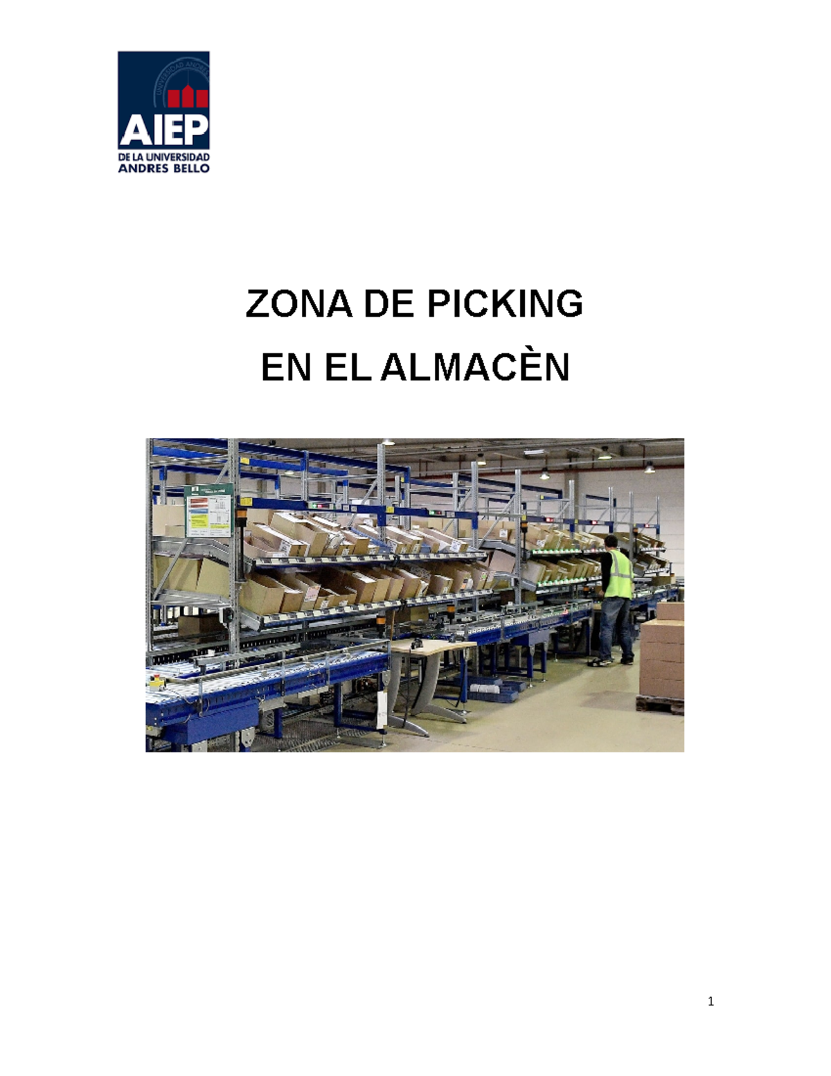 ZONA DE Picking Oficial N 2 - ZONA DE PICKING EN EL ALMACÈN MÒDULO ...