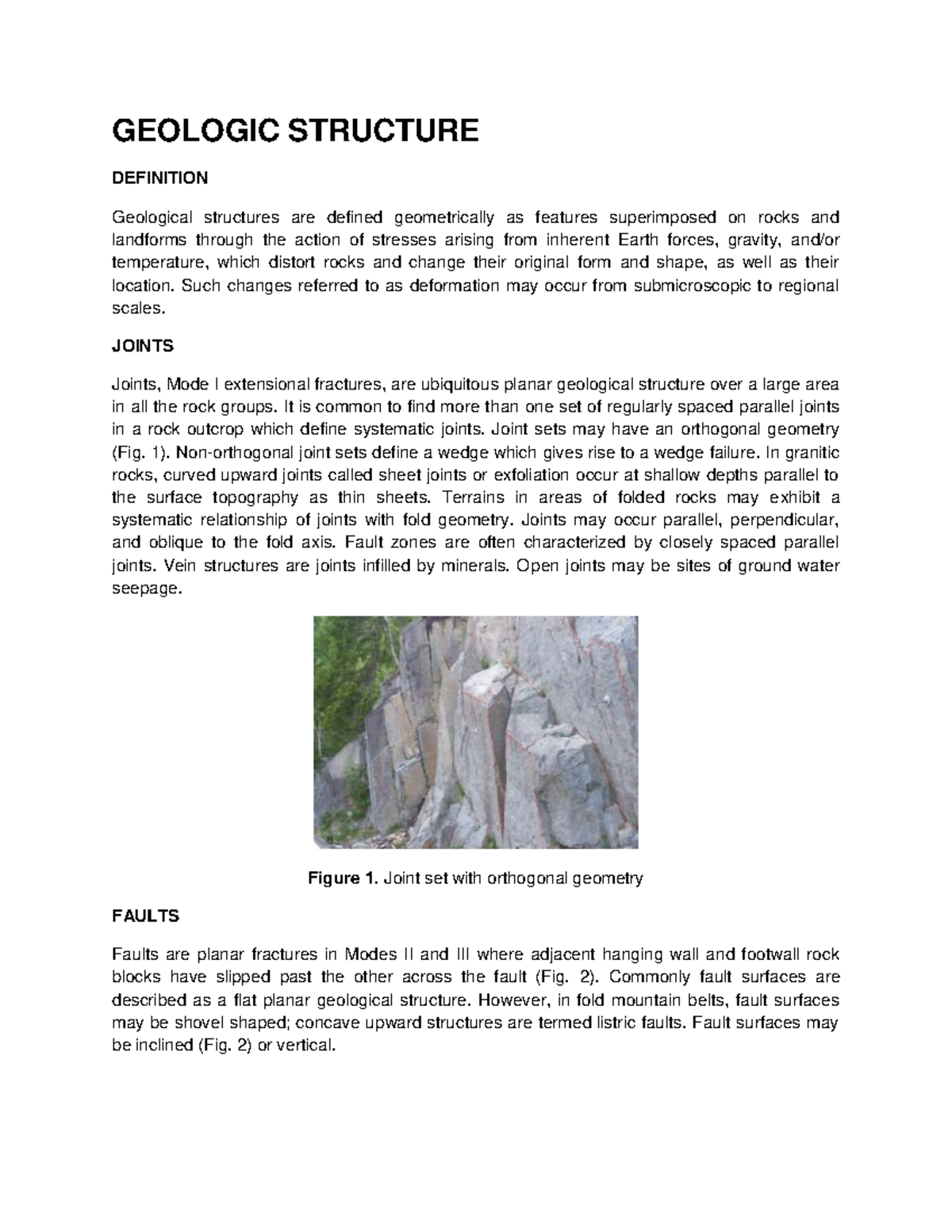 Geologic Structures - GEOLOGIC STRUCTURE DEFINITION Geological ...