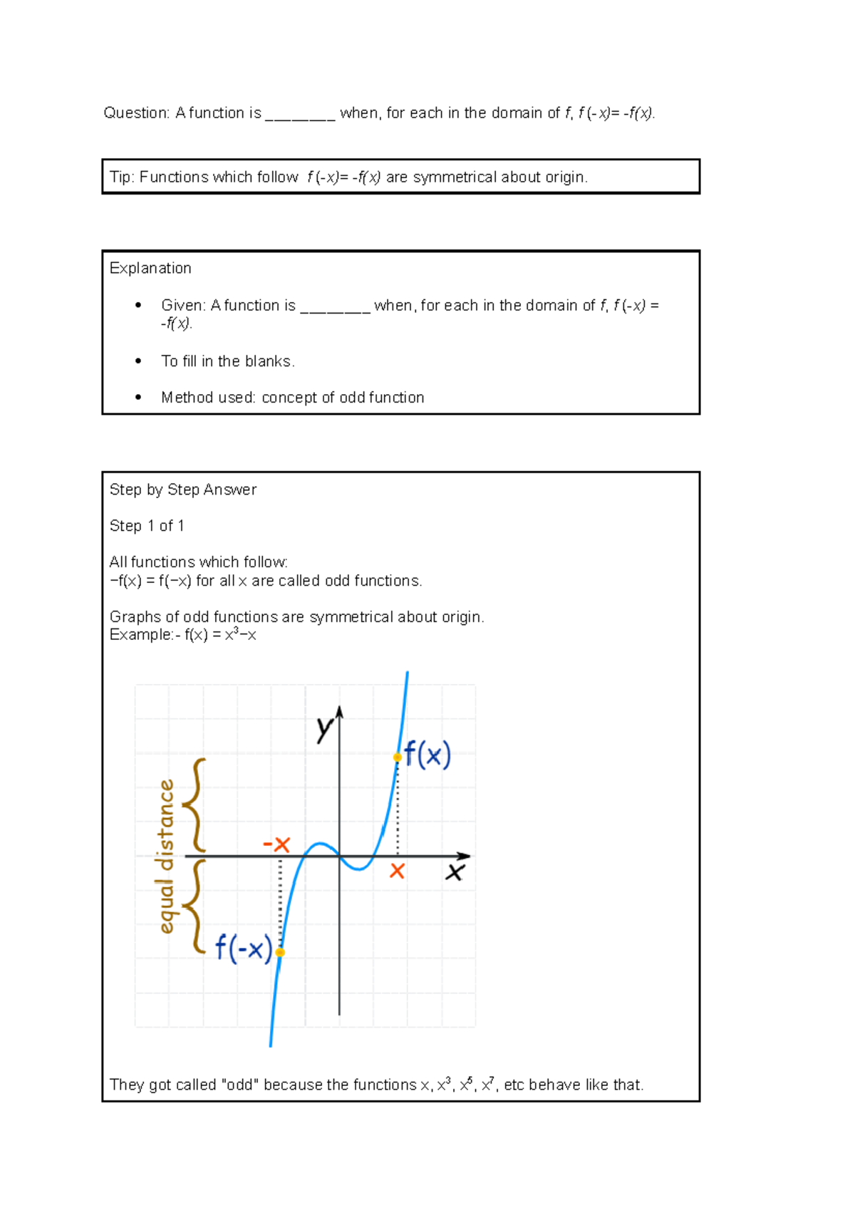 Mathematics Analysing graphs and functions practice set 2 - Question: A ...