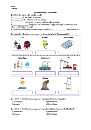Kinetic Energy and Potential Energy Quiz - Name: Surname: Potential and ...
