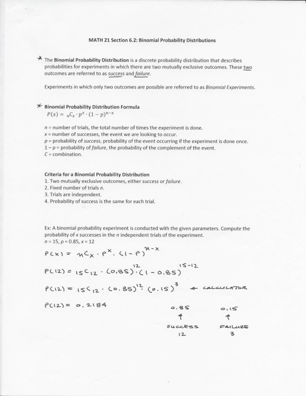 Chapter 6.2 Notes - MATH 021 - Studocu