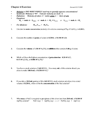 Handout Ch 04, Titration Practice Problems - Titration Practice ...