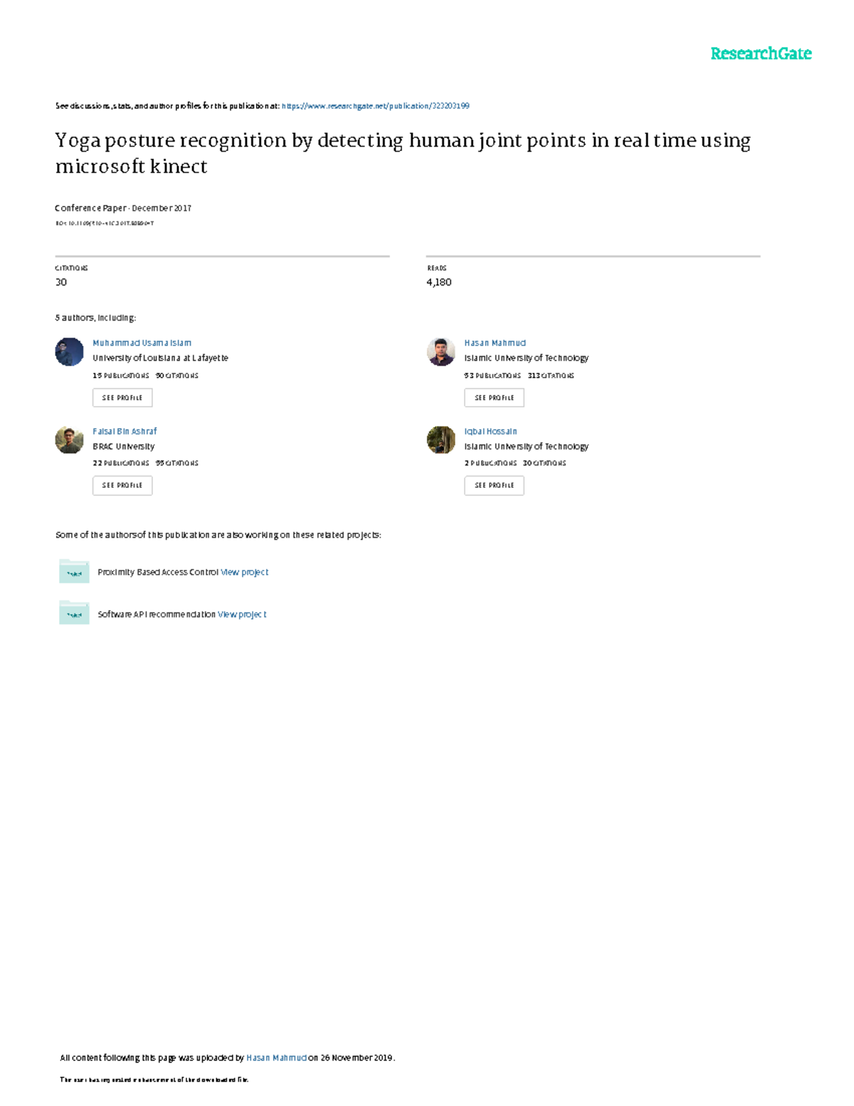 Yoga Posture Recognition See Discussions Stats And Author Profiles For This Publication At