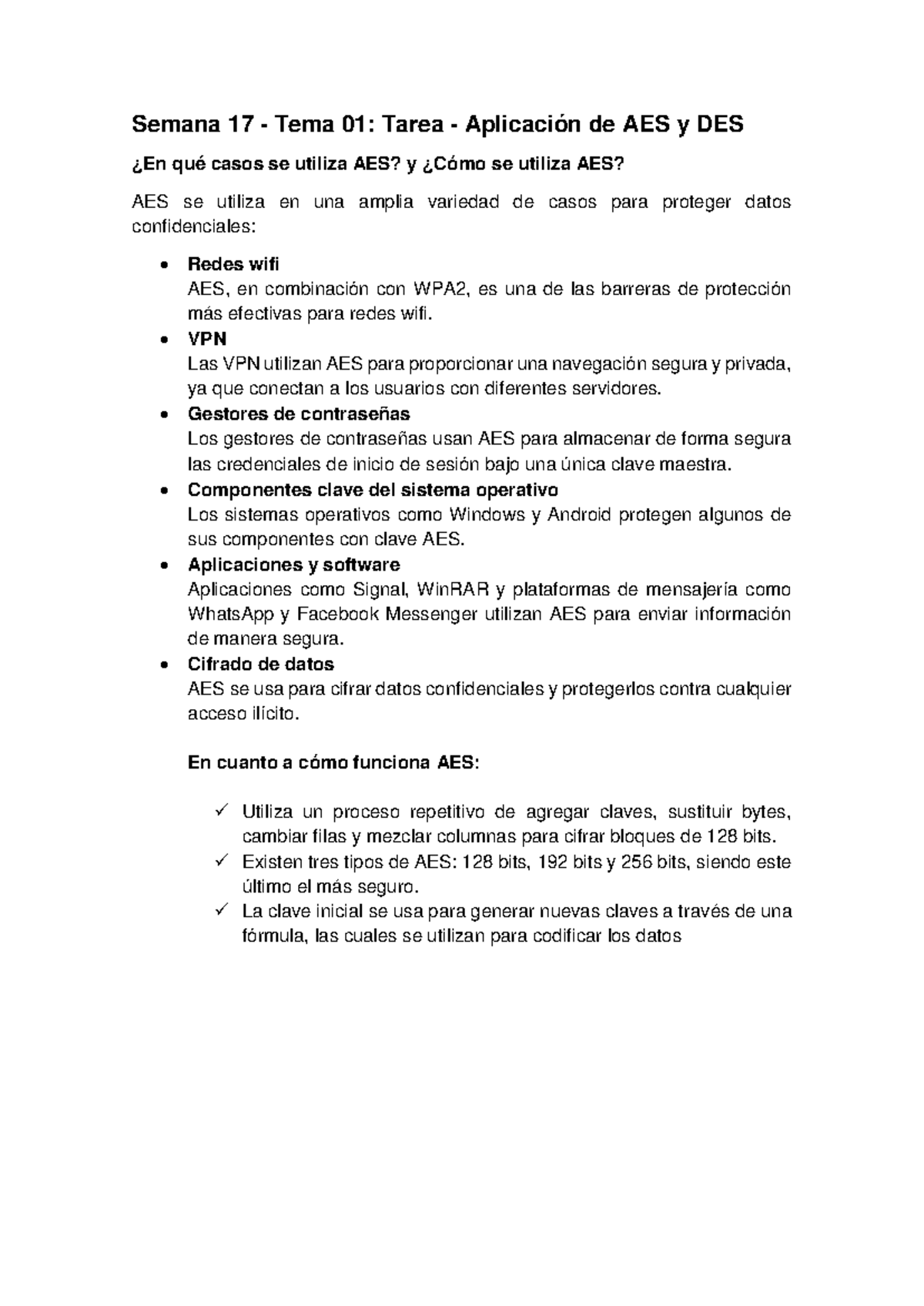 Semana 17 - Tema 01: Tarea - Aplicación de AES y DES - VPN Las VPN ...