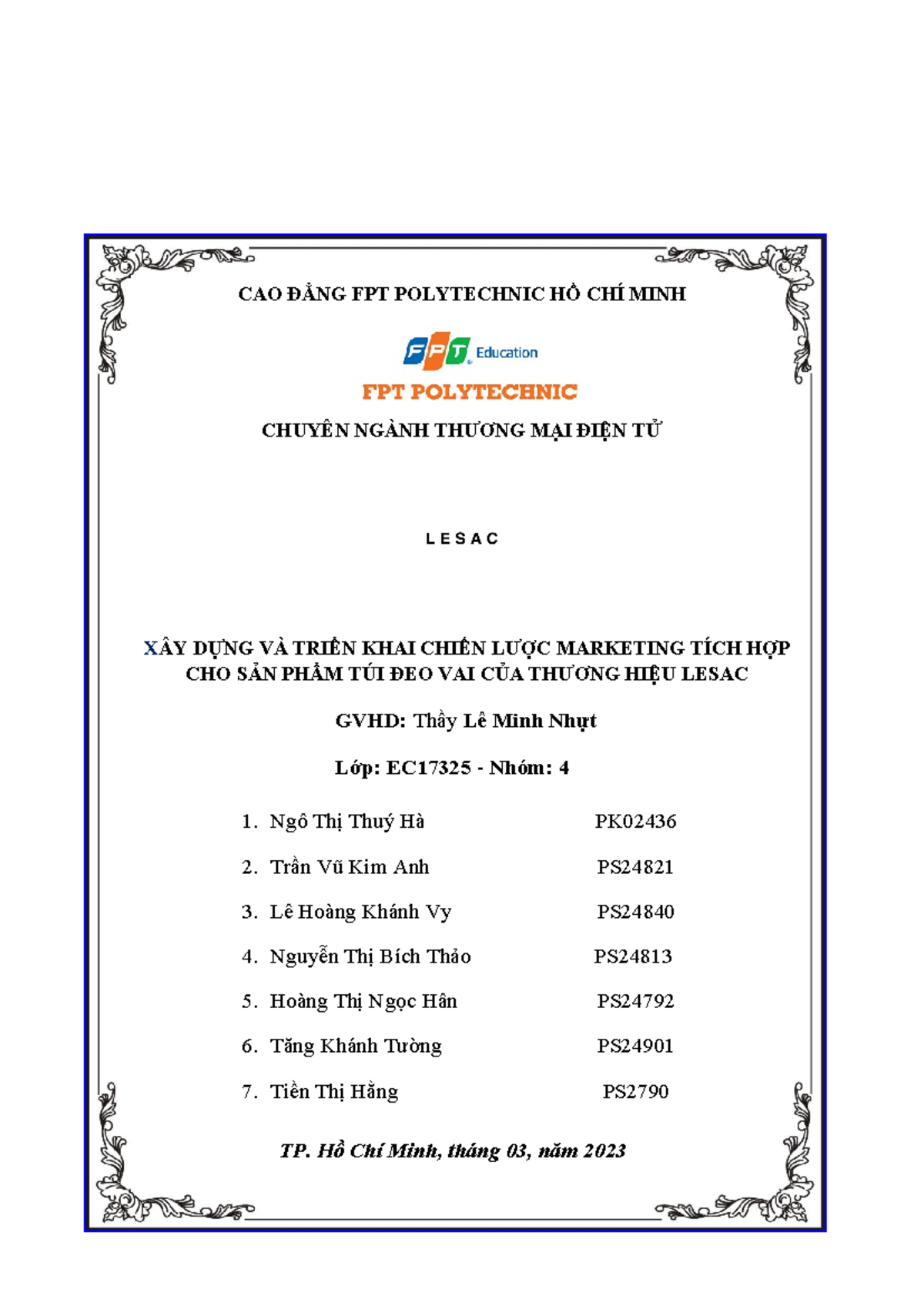 IMC ASM - ASM - CAO ĐẲNG FPT POLYTECHNIC HỒ CHÍ MINH CHUYÊN NGÀNH ...