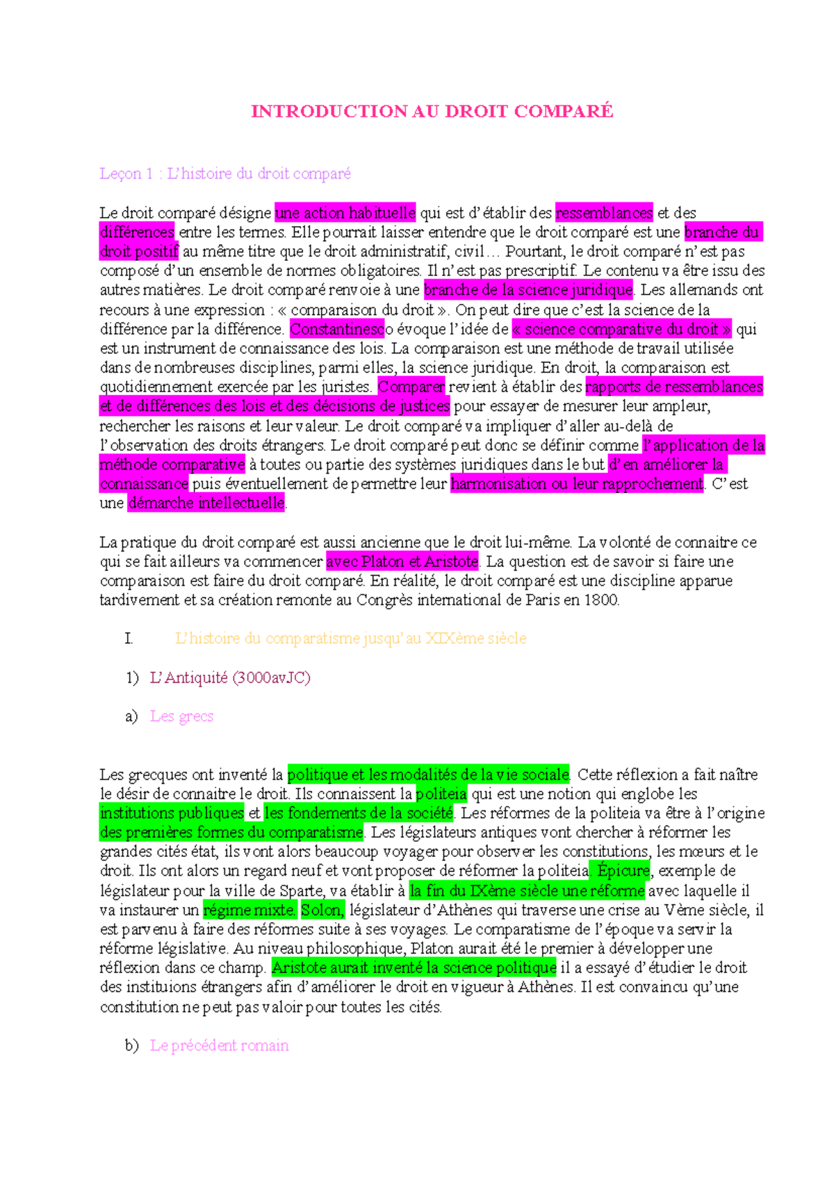 Introduction AU Droit Comparé - INTRODUCTION AU DROIT COMPARÉ Leçon 1 ...