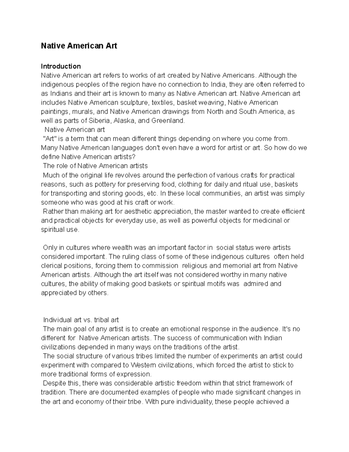 Native American Art1 - Native American Art Introduction Native American ...