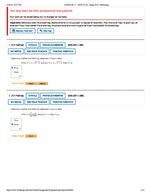 Homework 1 - Calculus - 1/26/23, 11:22 PM Homework 1 - MAT151-03 ...