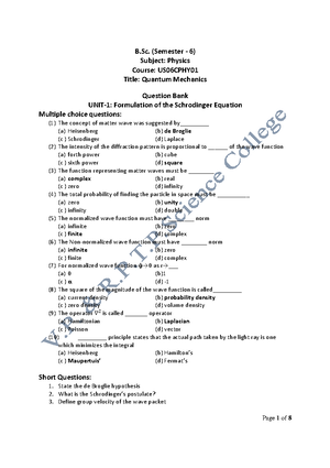 PHY110 Unit 1,2 MCQ'S - ok mbnn - Multiple Choice Questions and Answers on Optical Fiber - Studocu