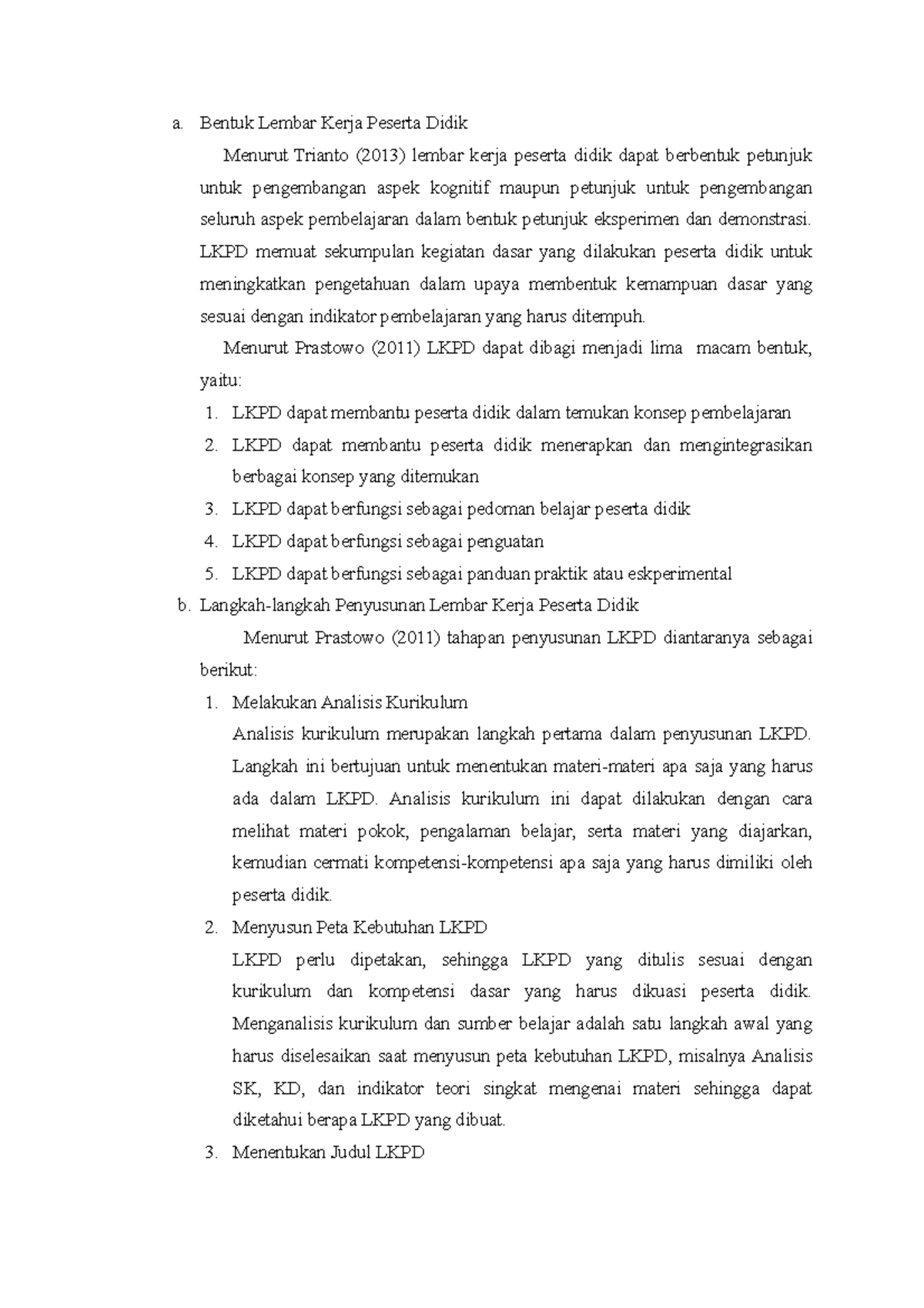 Bentuk-bentuk LKPD - a. Bentuk Lembar Kerja Peserta Didik Menurut ...