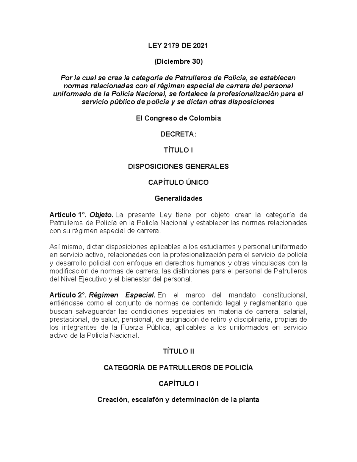 Ley 2179 De 2021 Resumen Derecho De Policia Ley 2179 De 2021