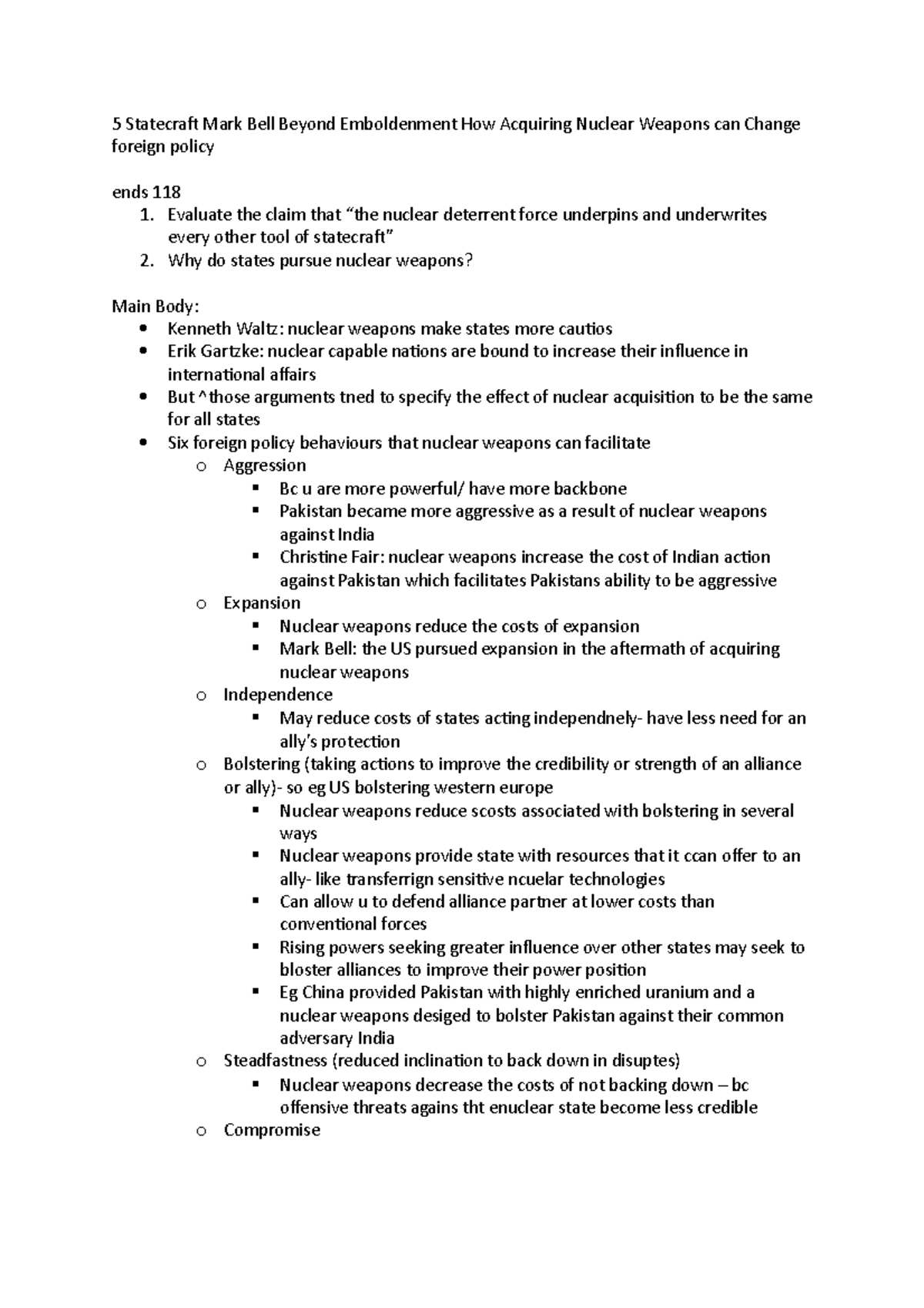 5 Statecraft Mark Bell Beyond Emboldenment How Acquiring Nuclear ...