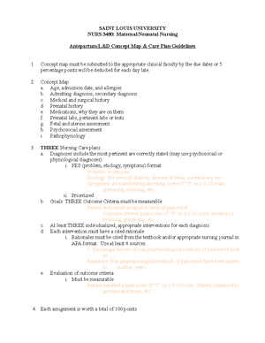 Care Plan Newborn - SAINT LOUIS UNIVERSITY NURS 3480: Maternal/Neonatal ...