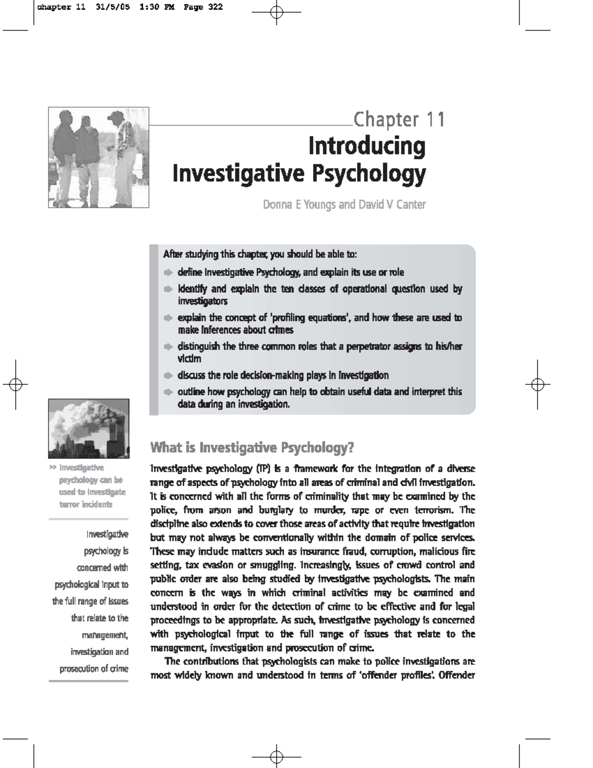 8 Investigative Psychology - Forensic Psychology - Studocu