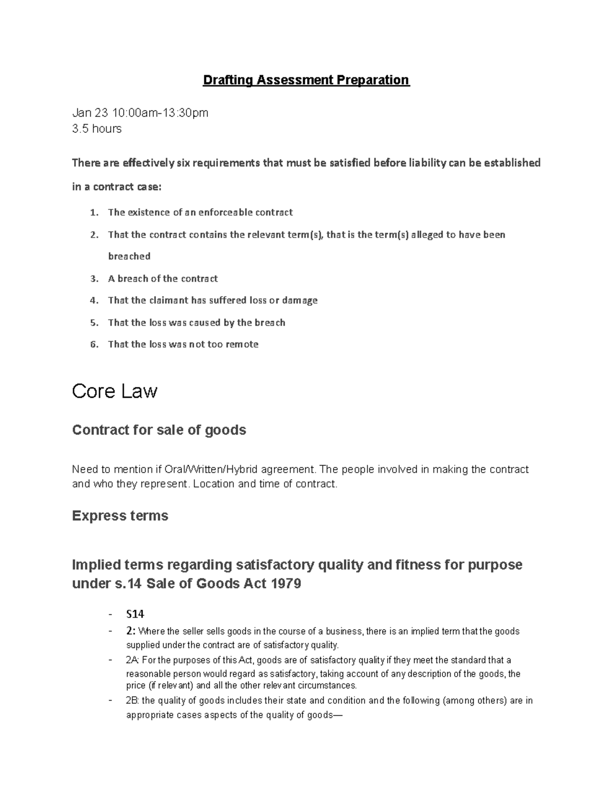 Drafting Preparation - ####### Drafting Assessment Preparation Jan 23 ...