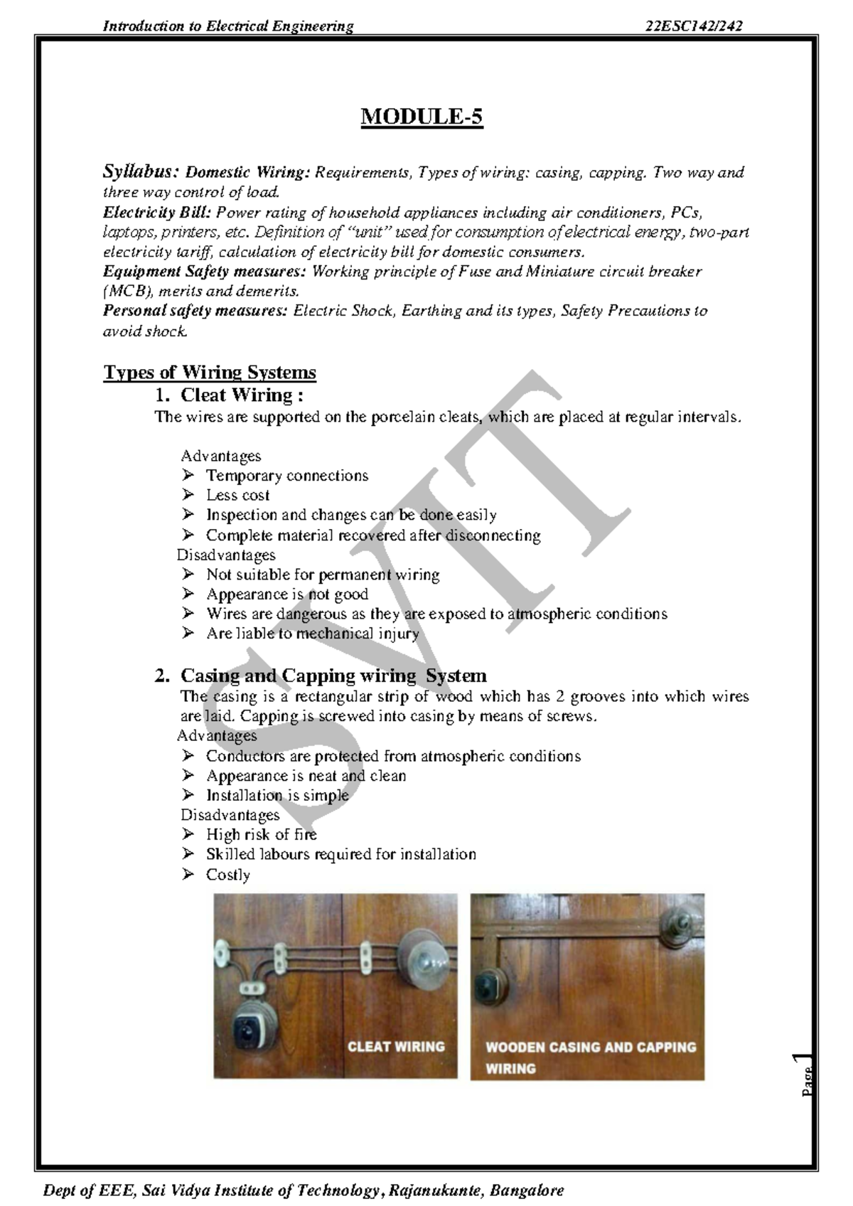 Iee mod5 - module 5 notes Introduction to electrical Engg - Page 1 ...