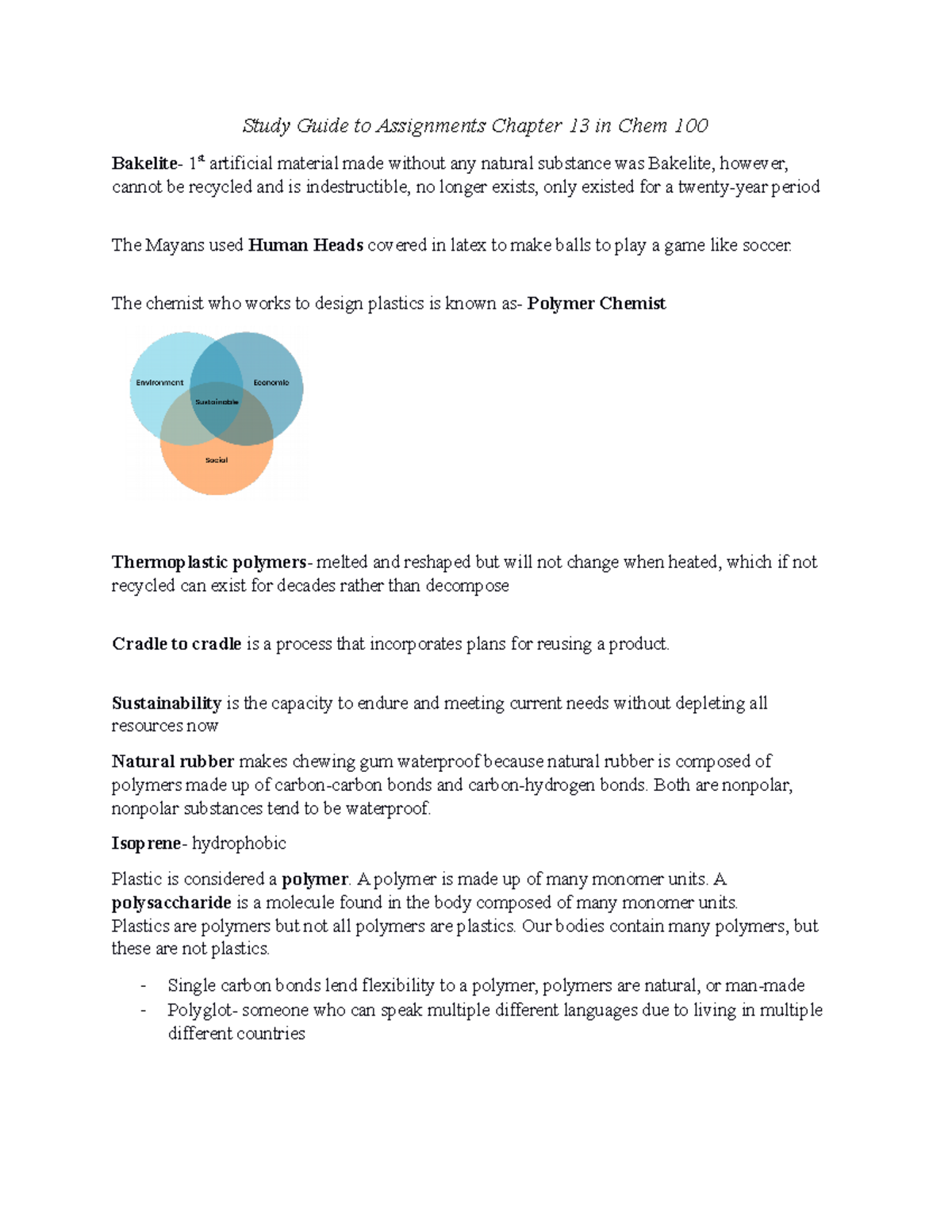 Chapter 13 Chemistry Notes - Study Guide to Assignments Chapter 13 in ...
