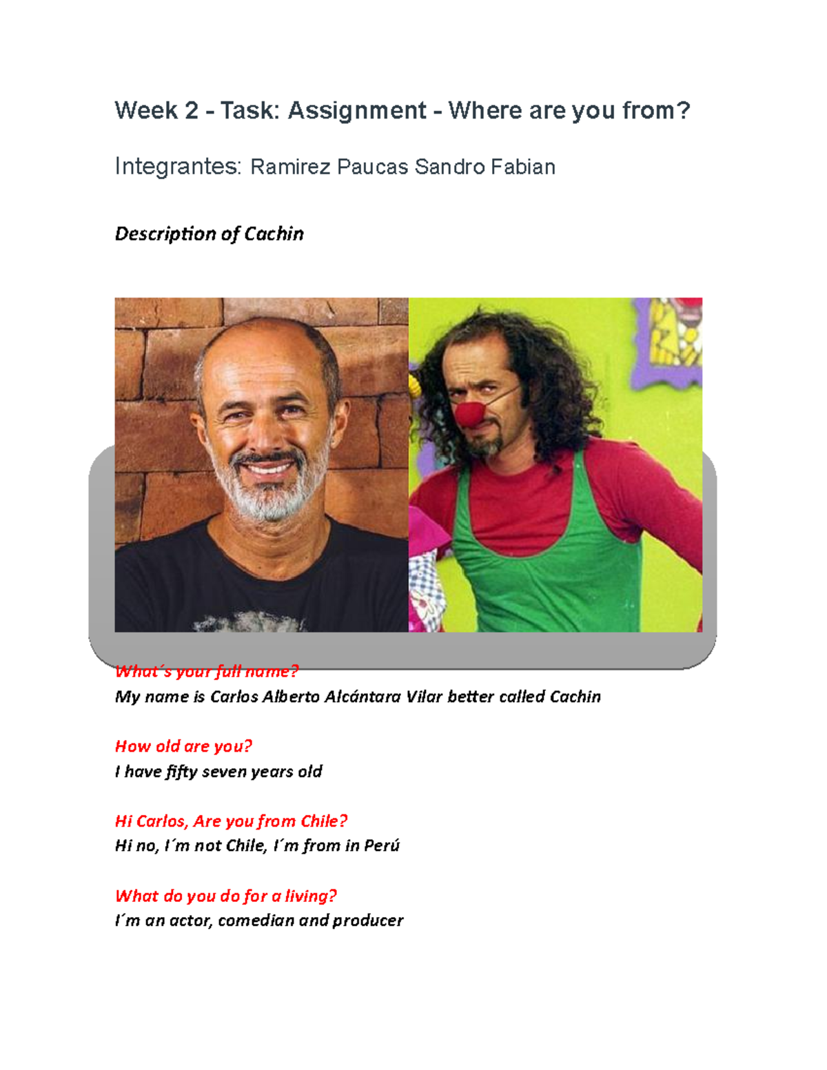 Week 2 - Task Assignment - Where are you from - I during my primary education stage I studied in ...