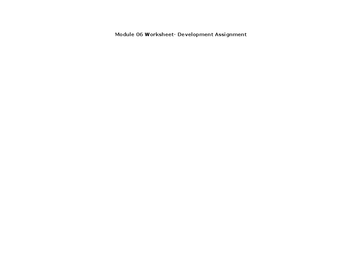 Adawley developmentstages 05122022 - Module 06 Worksheet- Development ...