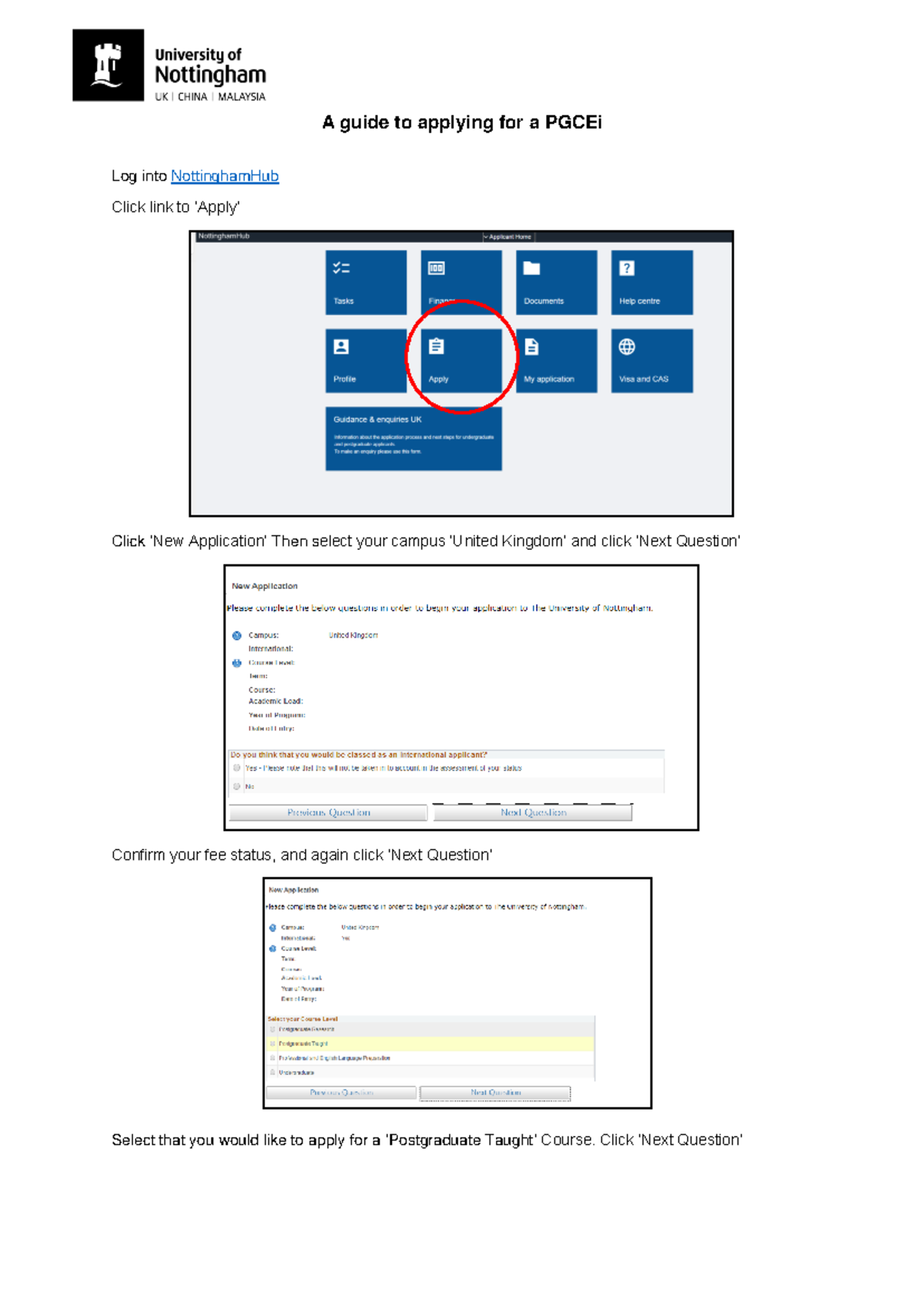 Pgcei-application-guide - A guide to applying for a PGCEi Log into ...