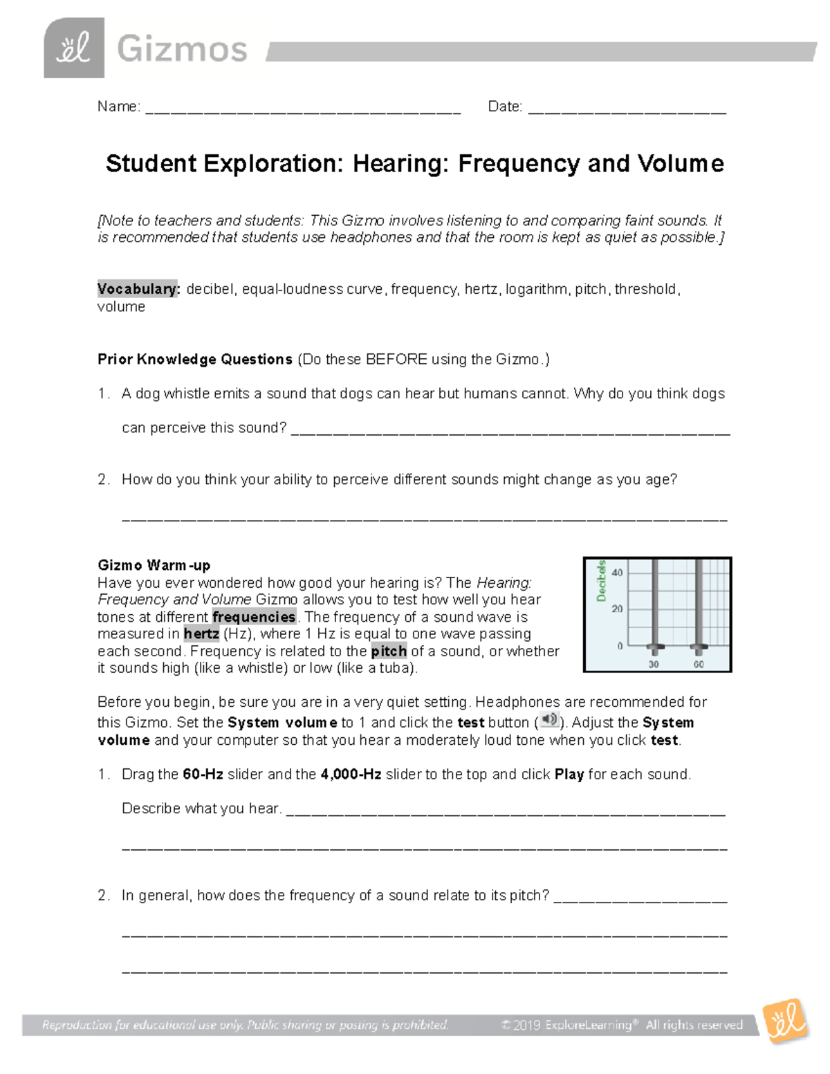 Hearing Freq Volume SE - Gizmo - Name ...