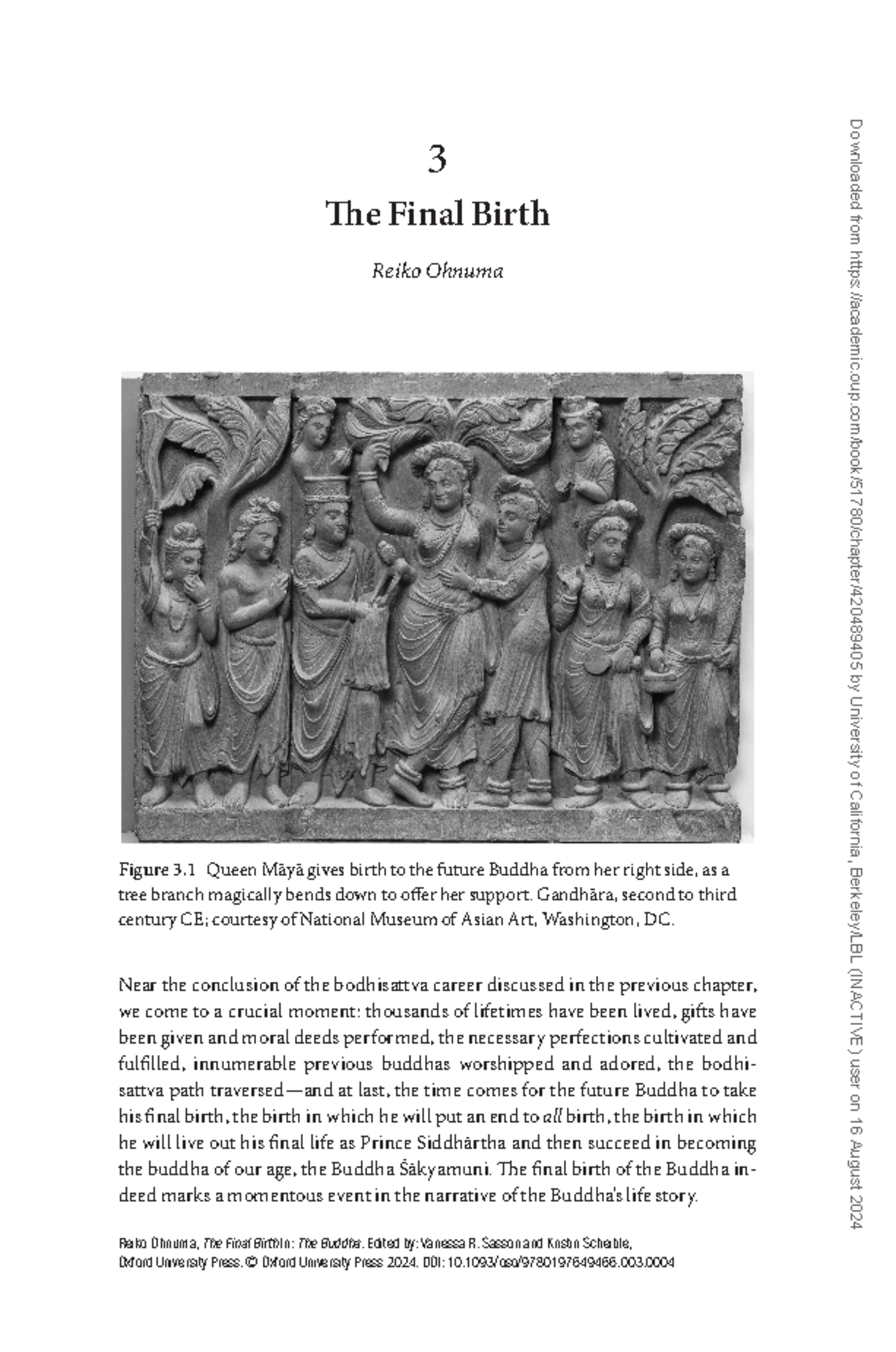 Ohnuma Final Birth - reading - Reiko Ohnuma, The Final Birth In: The ...