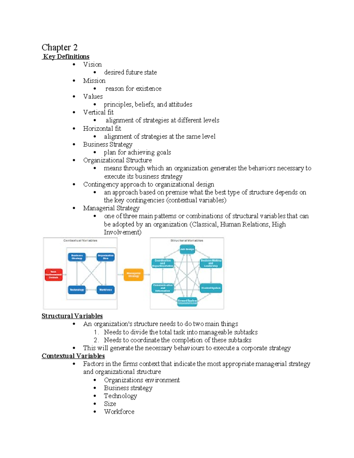 Chapter 2 - hello - Chapter 2 Key Definitions Vision desired future ...