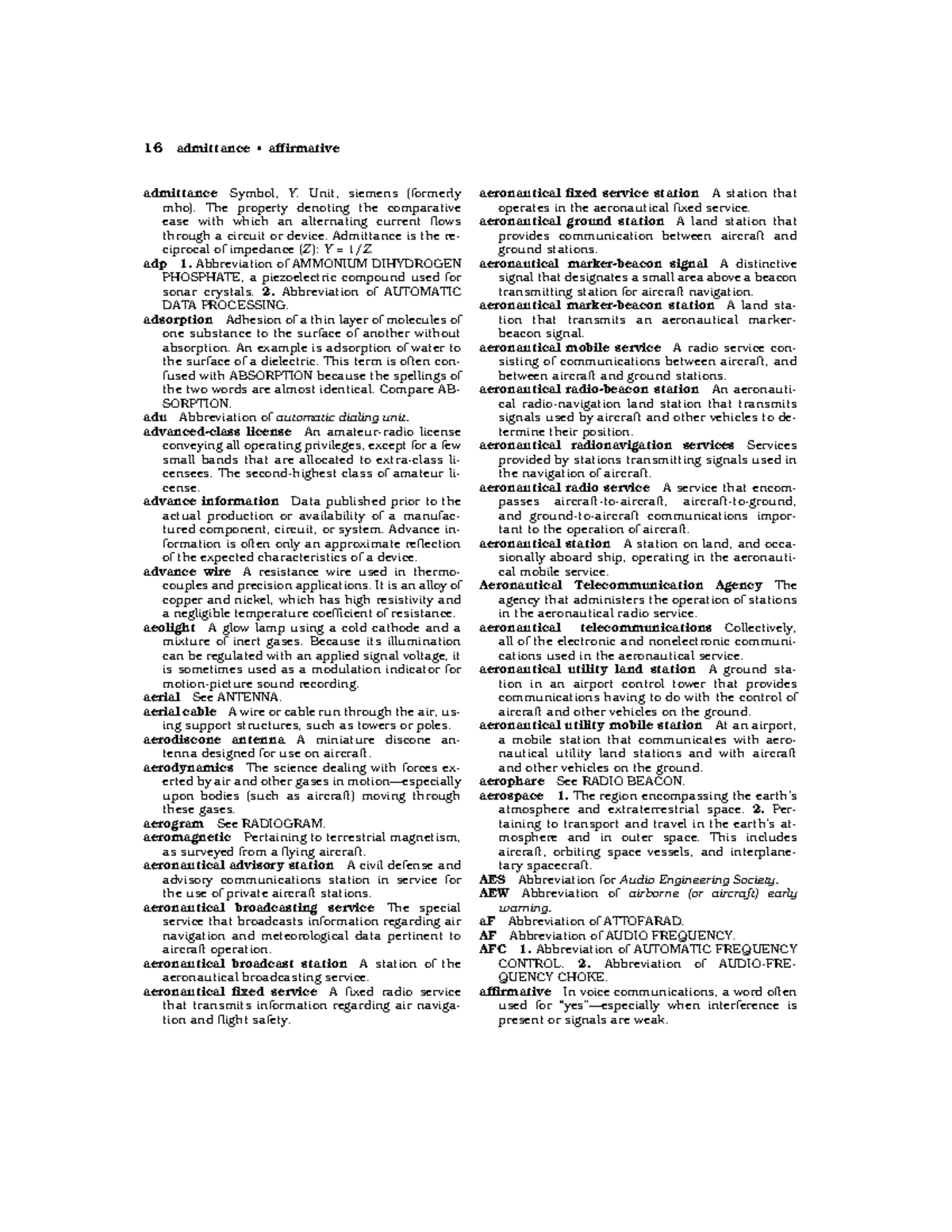 Dictionary of Electronics-11 - admittance Symbol, Y. Unit, siemens ...