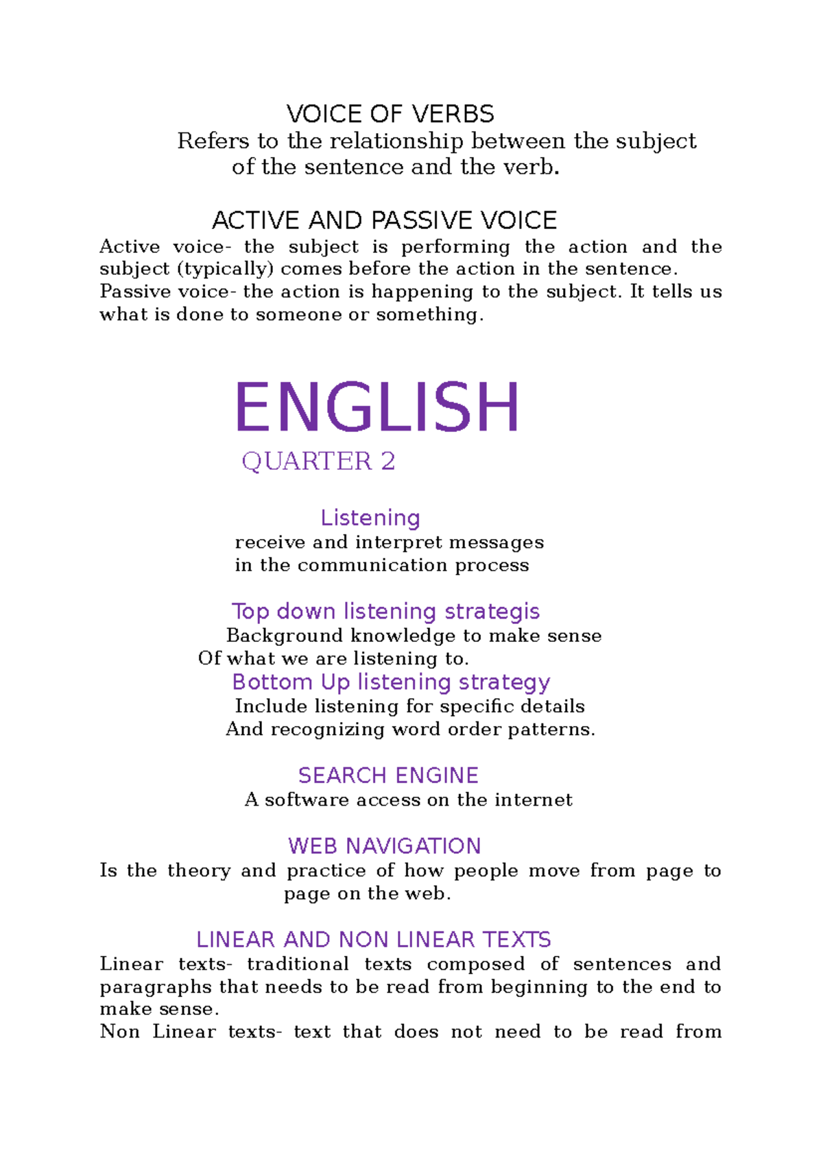 Voice OF Verbs - VOICE OF VERBS Refers to the relationship between the ...