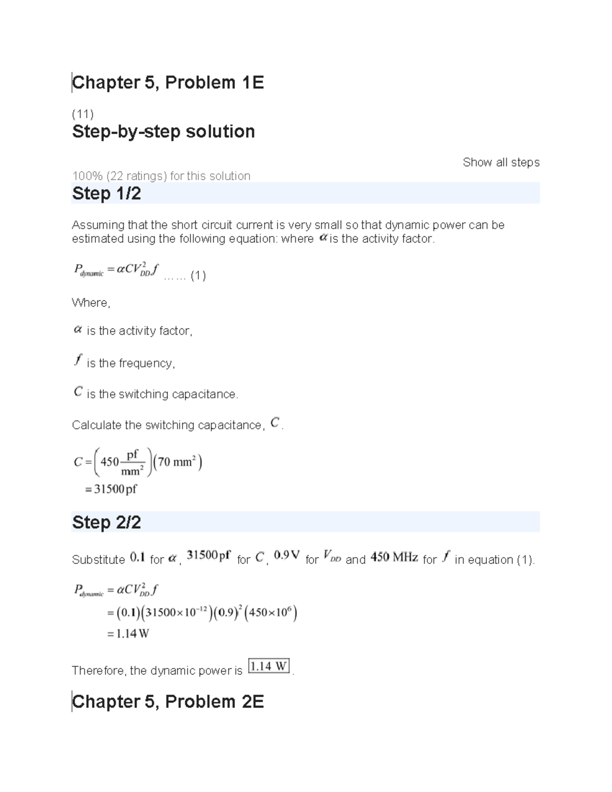 CMOS VLSI Design - 5 - Chapter 5, Problem 1E (11) Step-by-step solution Show all steps 100% (22 ...
