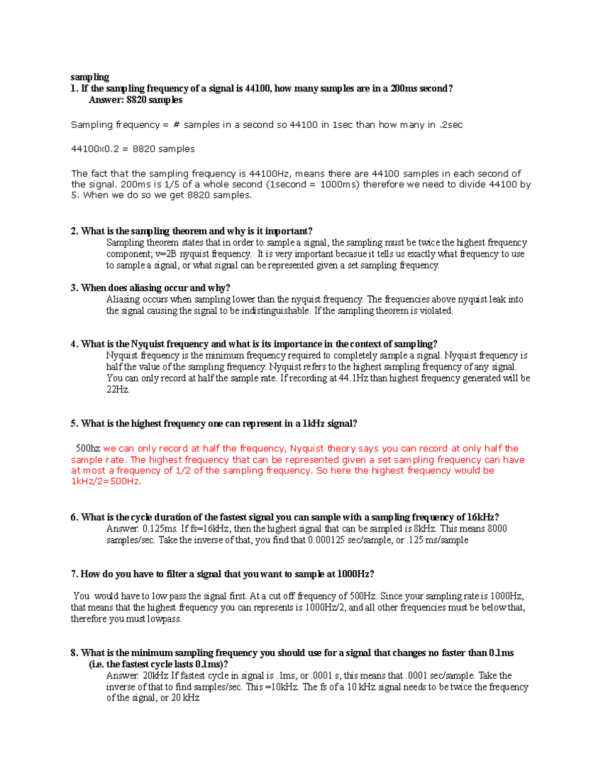 Course Study Aid Version 1 Sampling If The Sampling Frequency Of A course-study-aid-version-1-sampling-if-the-sampling-frequency-of-a