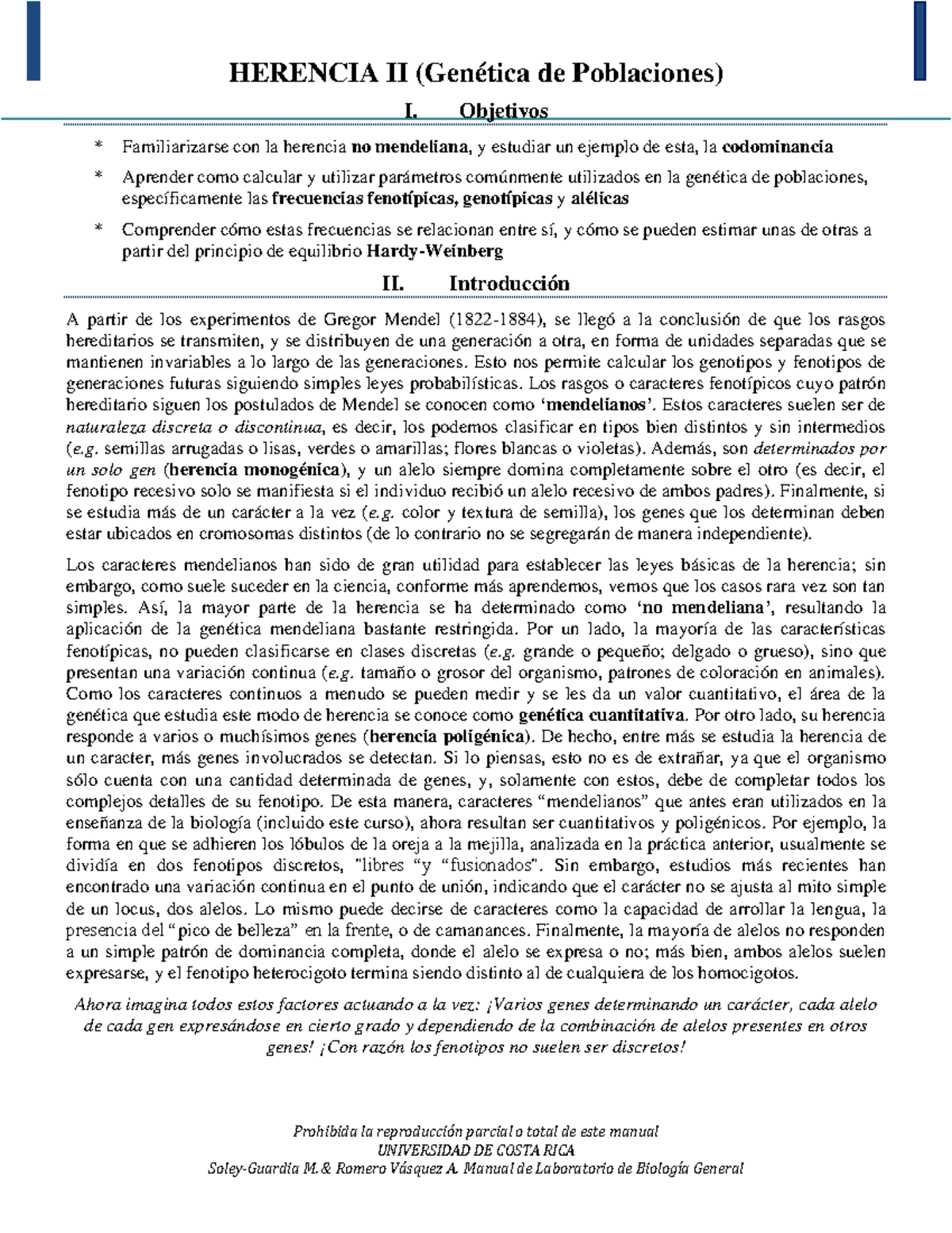Practica 5 Herencia II - Reporte de Biologia - HERENCIA II (Genética de Poblaciones) Prohibida ...