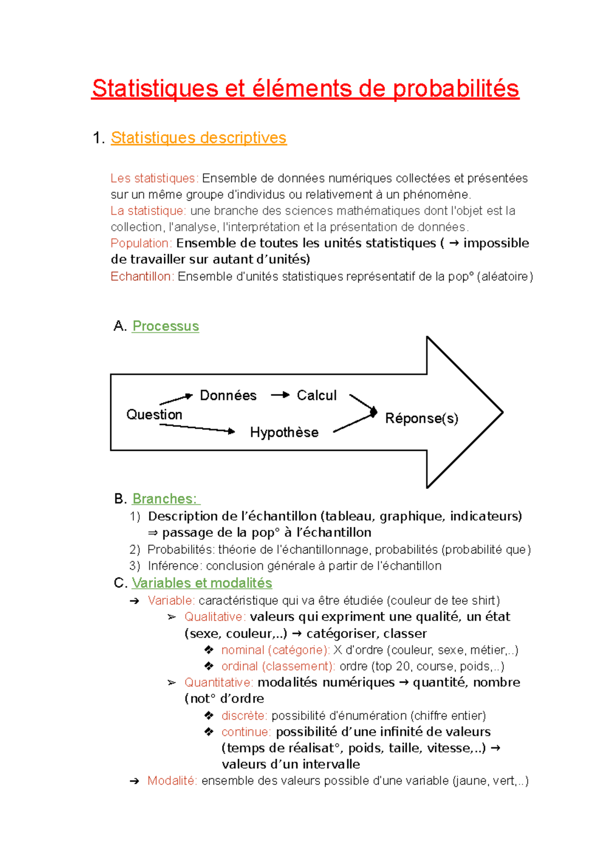 Statistiques et éléments de probabilités - Statistiques et éléments de ...