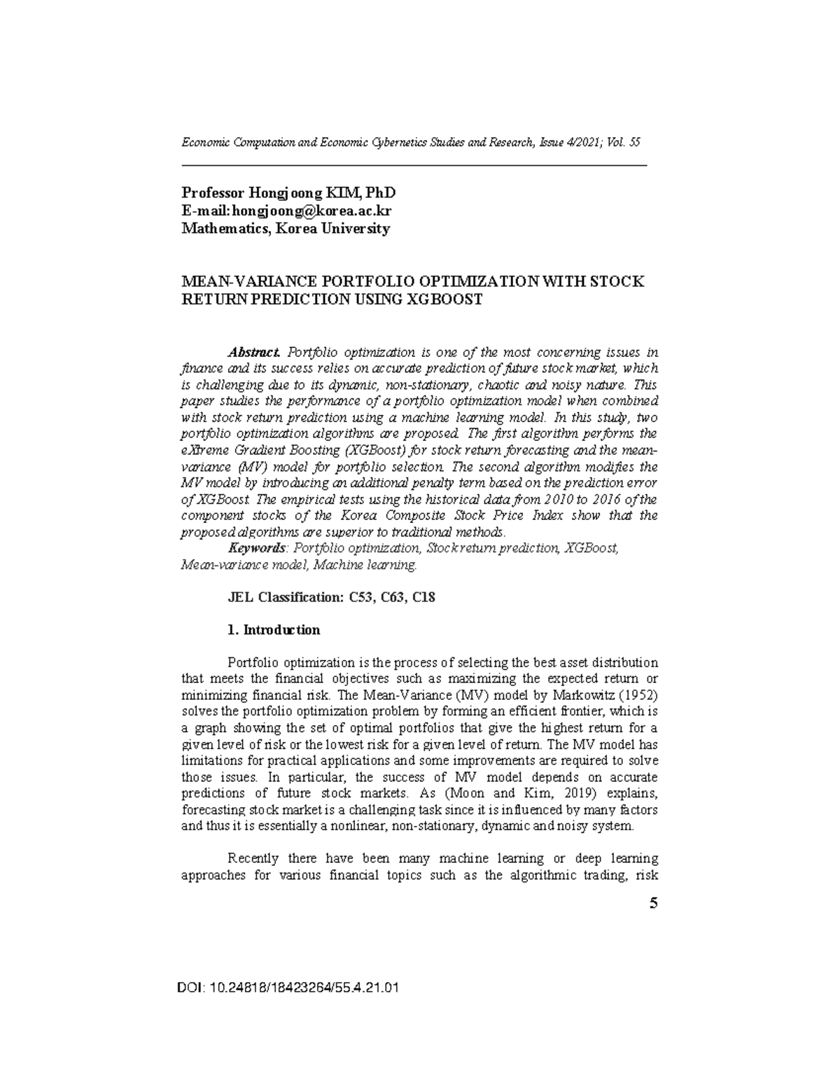 1 - dsfdf - Economic Computation and Economic Cybernetics Studies and ...