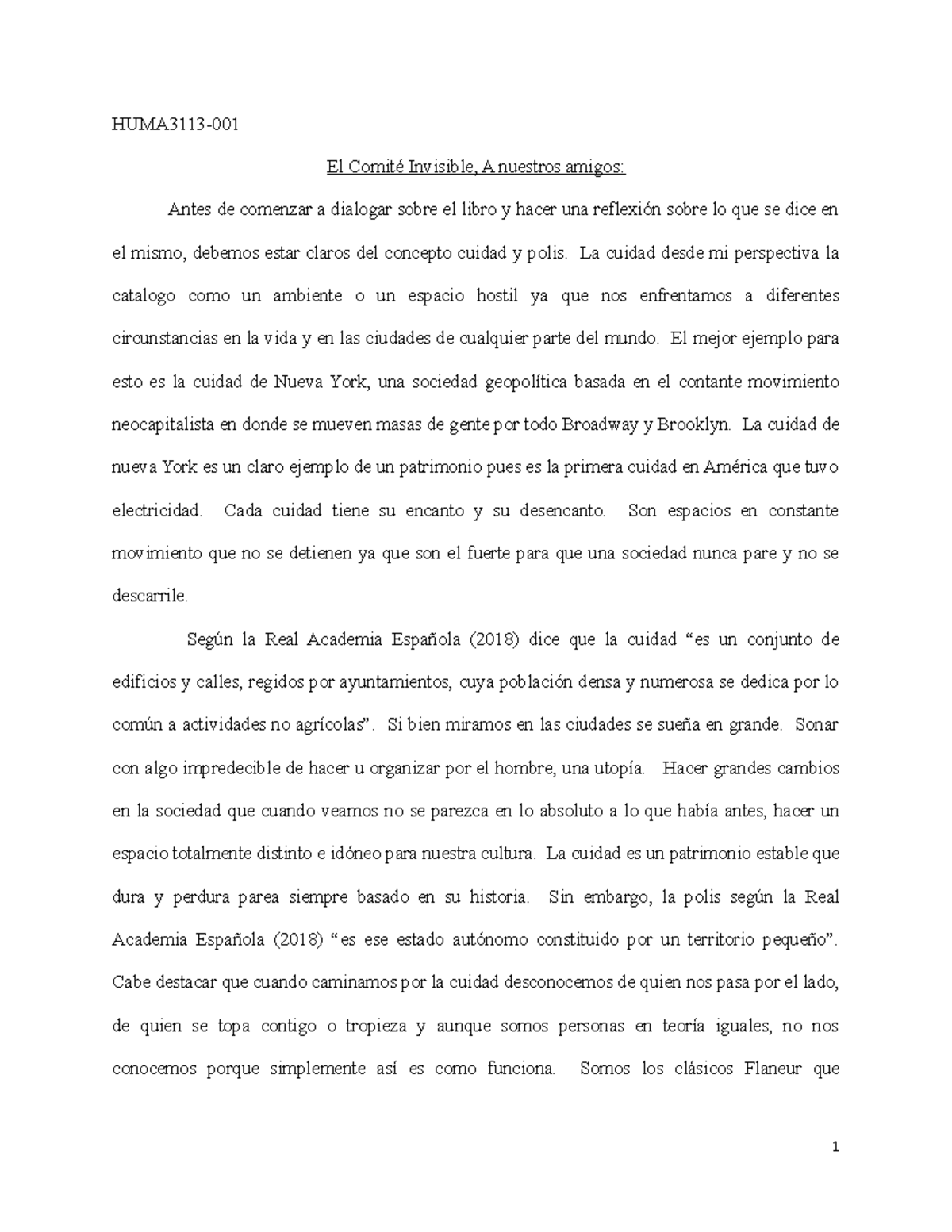 El Comite Invisible, A nuestros amigos - HUMA3113- El Comité Invisible ...
