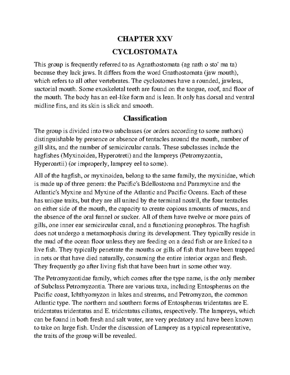 Zoology Chapter 24 [ Subphylum Vertebrata ]part 1 - CHAPTER XXV ...