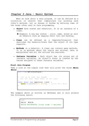 Basic Operators - All About Java and PHP - Chapter 8 Java – Basic Operators Java provides a rich ...