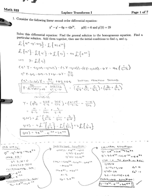 Summary of Math 333 Notes - MATH 333 - Studocu