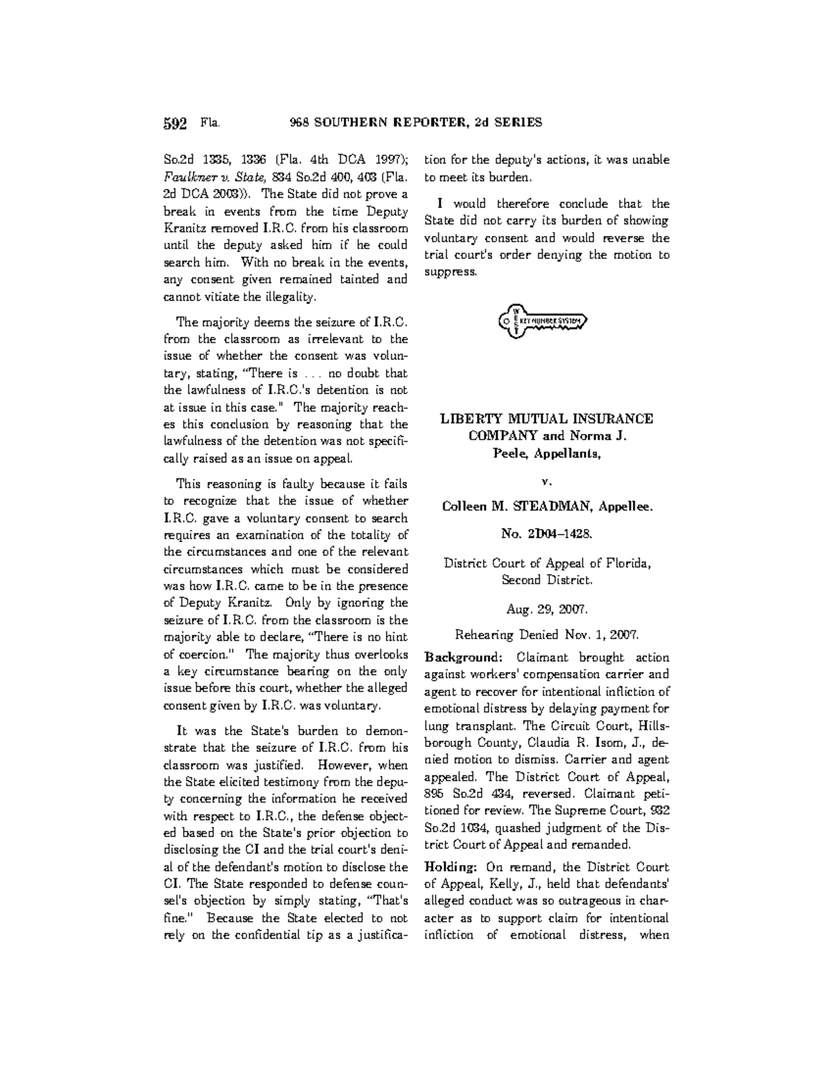 968 So - case - 592 Fla. 968 SOUTHERN REPORTER, 2d SERIES So 1335, 1336 ...