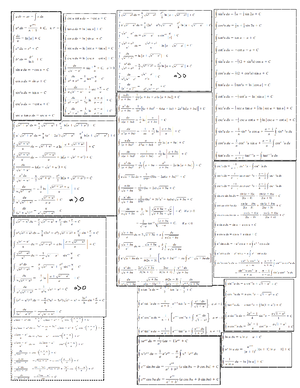 1ZB3 Cheat Sheet - Improper Integrals note: both must be convergent ...