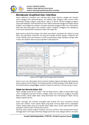 Modul 9 Matlab-Mendesain GUI grafik tabel - Fakultas Teknik Sipil dan ...