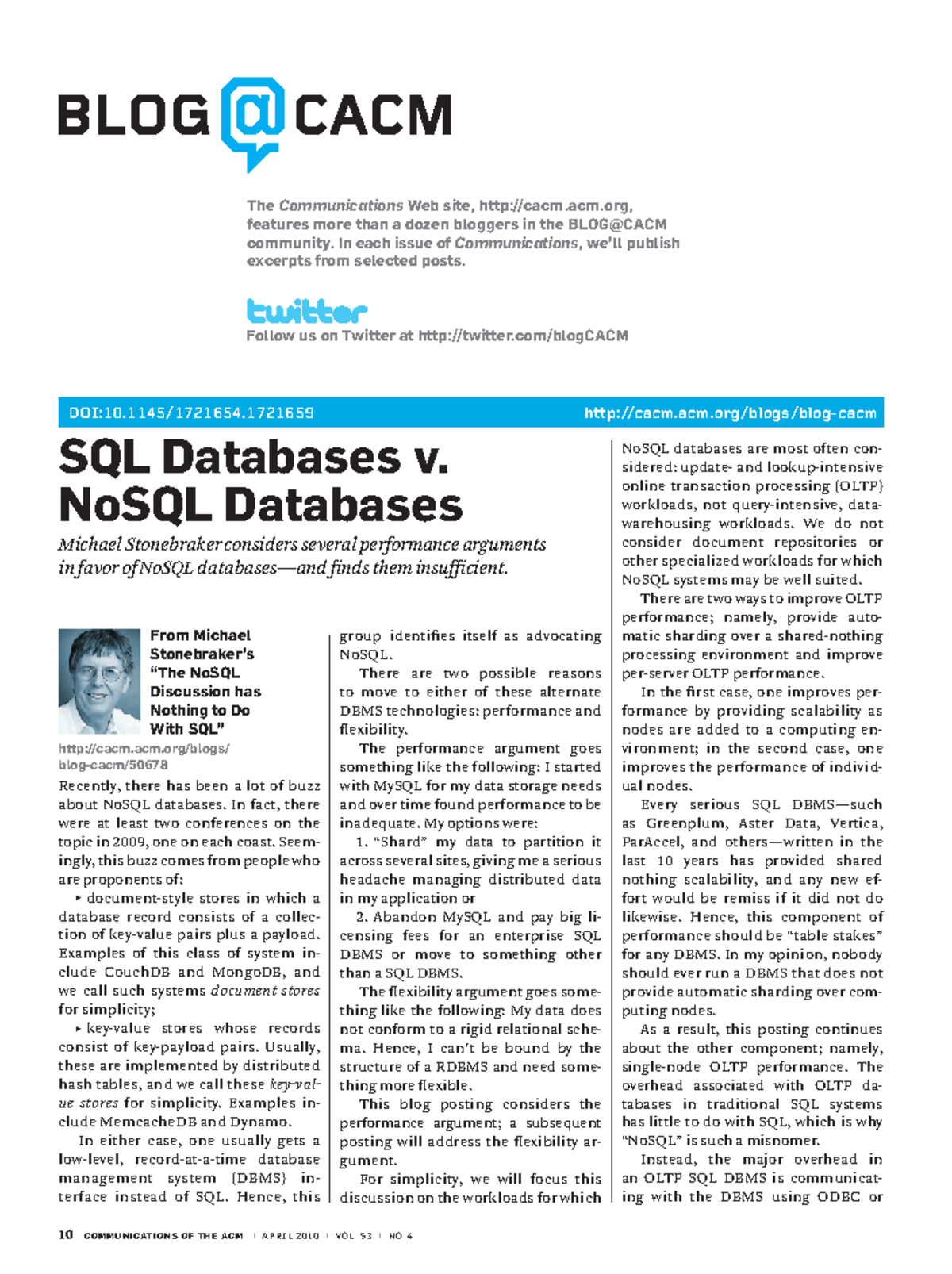 1721654 - DIVYA JHA - 10 C O M M U N I C AT I O N S O F T H E A C M | A ...