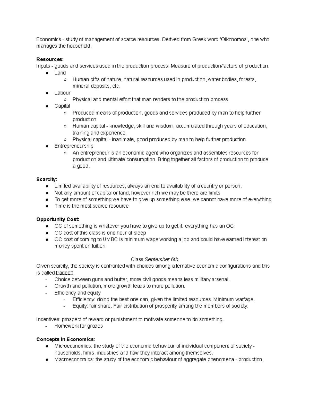 ECON 102 Notes Economics Study Of Management Of Scarce Resources econ-102-notes-economics-study-of-management-of-scarce-resources