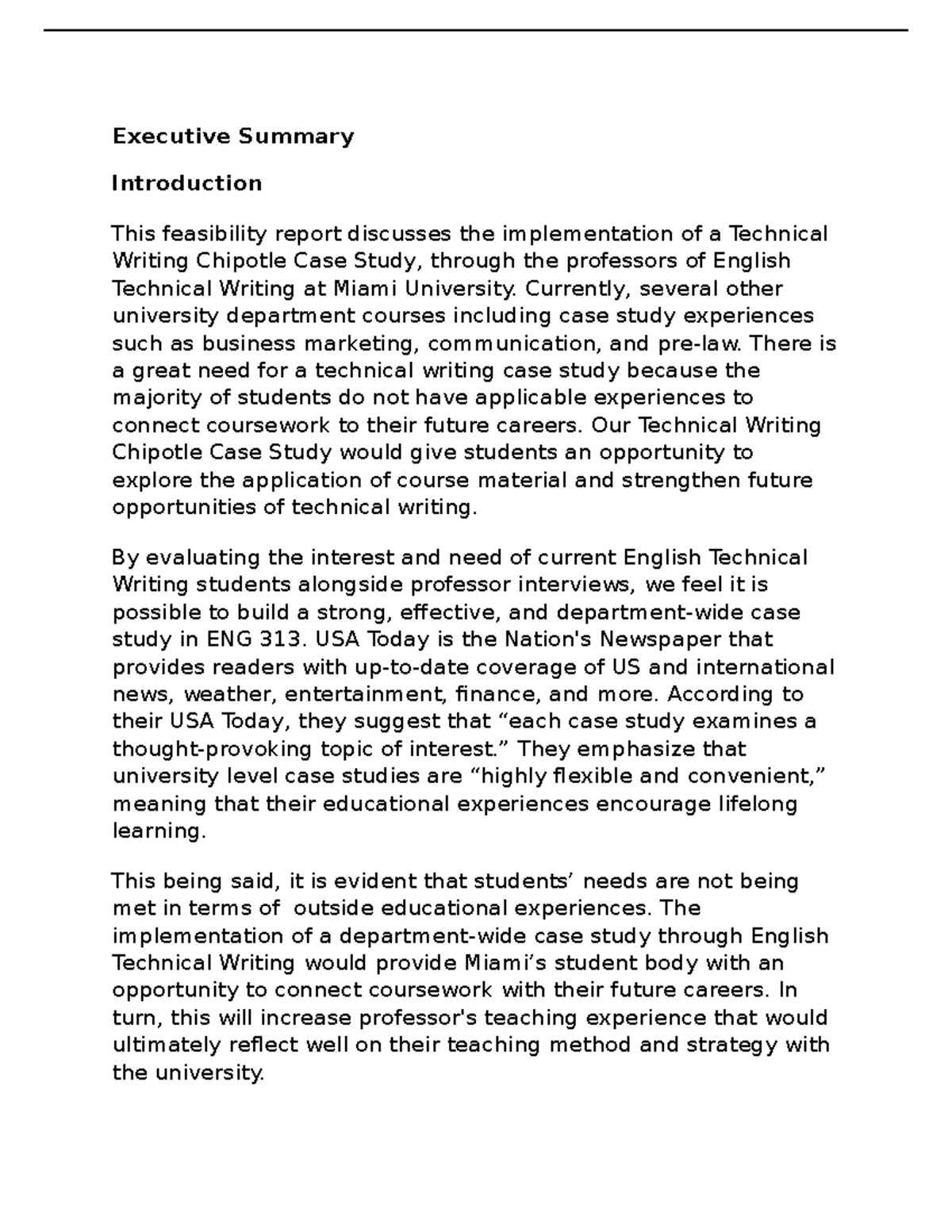 The implementation of a Technical Writing Chipotle Case Study ...