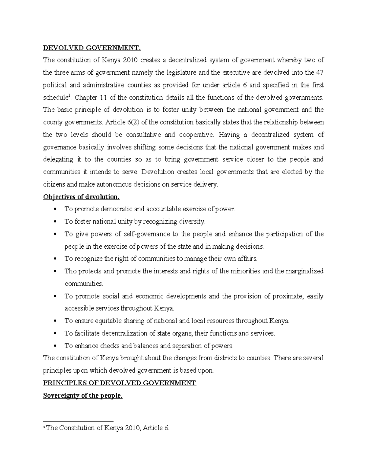 Devolved Government - short notes - DEVOLVED GOVERNMENT. The ...